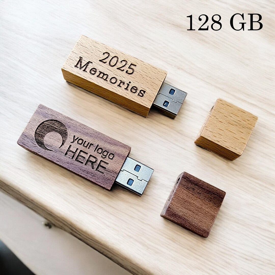Custom Engraved Wooden USB Flash Drive 128GB | Personalized Keepsake - Etsy