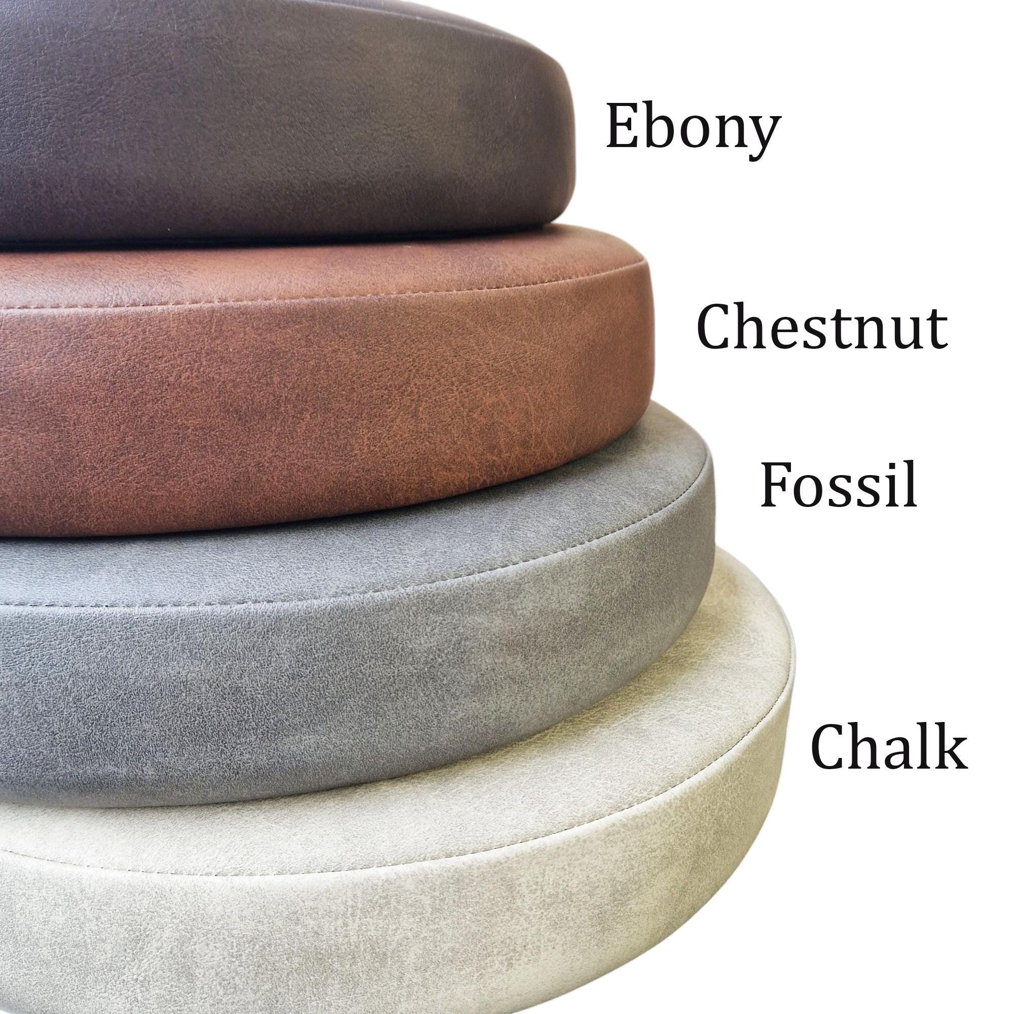 Round Bar Stool Seat - Handmade Premium Quality Faux Leather / Counter ...