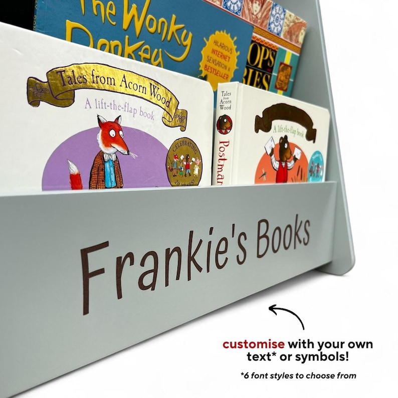 Personalised Kids Bookcase | Custom Engraved Children's Book Storage - Etsy