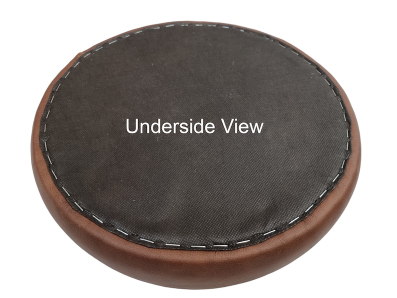 Handmade Genuine Leather Round Bar Stool / Counter Stool Replacement ...