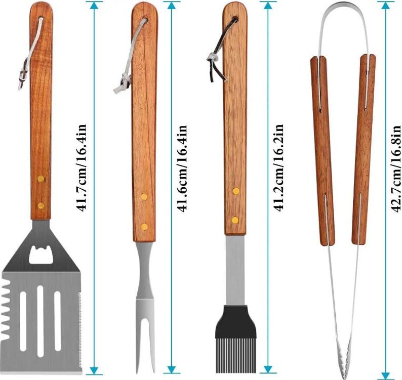 Personalised Laser Engraved Grill Tools Gift Set for BBQ Including ...