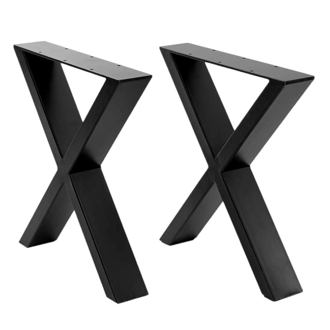 Pair of X Frame Steel Bench Legs | With Matte Black Powder-coated ...