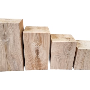White Oak Blocks for DIY Projects, Air Dried Hardwood Door Stop Riser ...