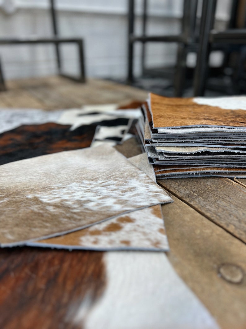 Genuine Cowhide Swatches - Sold as Seen - 50-piece Bulk Pack - Mixed ...