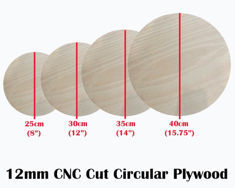 Circular Plywood CNC Pre-cut 12mm Thick | Various Sizes Available | Bar ...