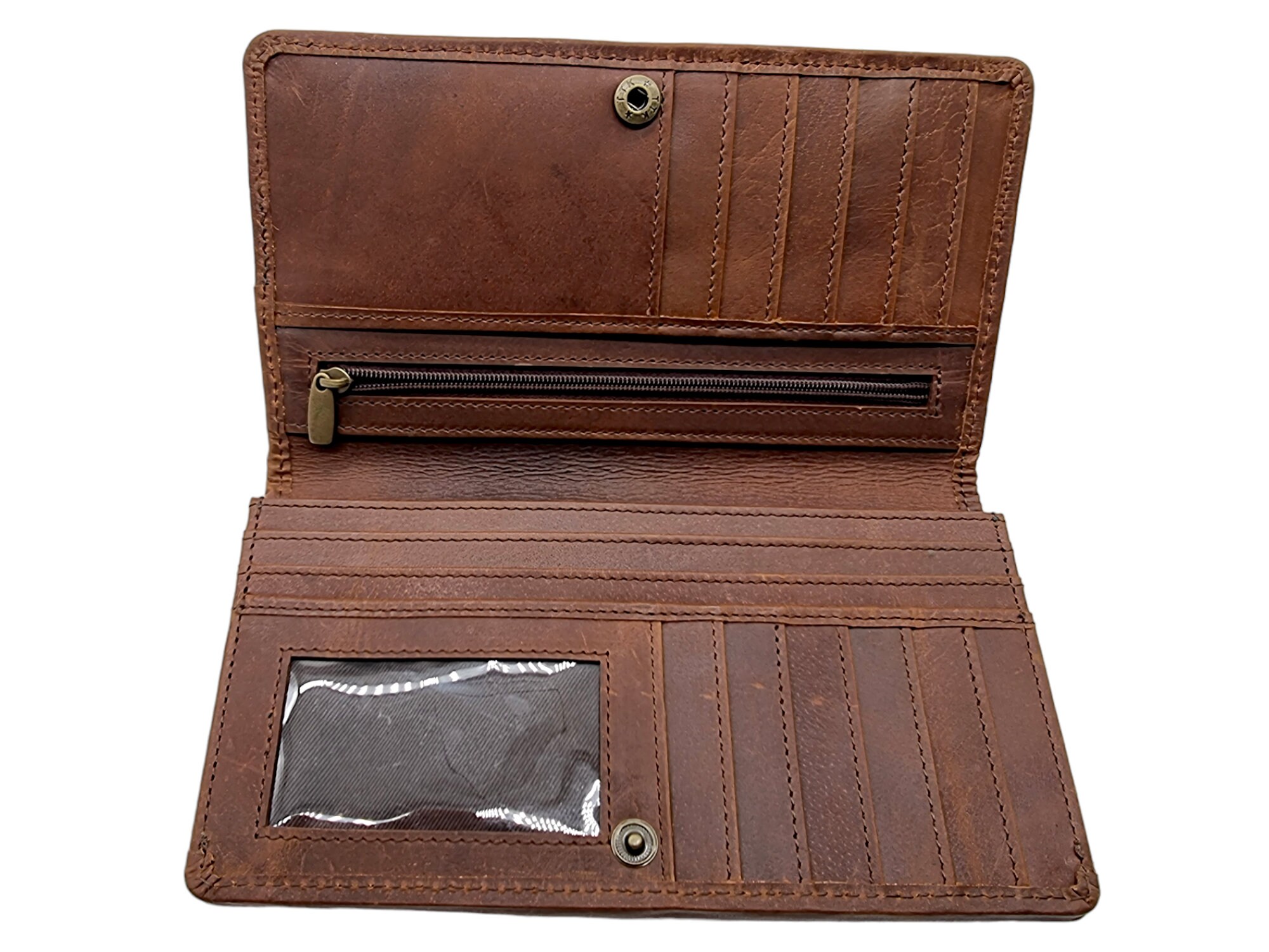 Southwestern Aztec Style Wool & Tooled Genuine Leather Trim Wallet ...