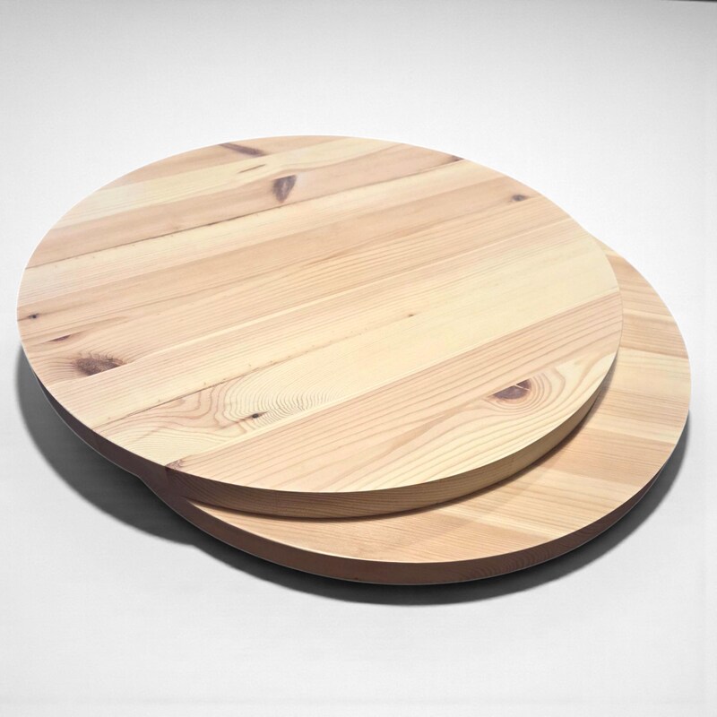 Round Pine Wood Table - Etsy UK