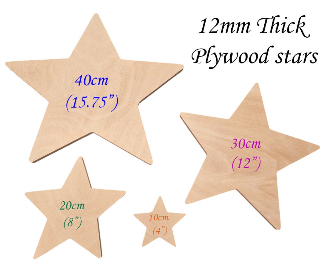 Star Shaped Jade Plywood CNC Pre-cut 12mm Thick | Various Sizes ...