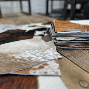 Genuine Cowhide Swatches - Sold as Seen - 50-piece Bulk Pack - Mixed ...
