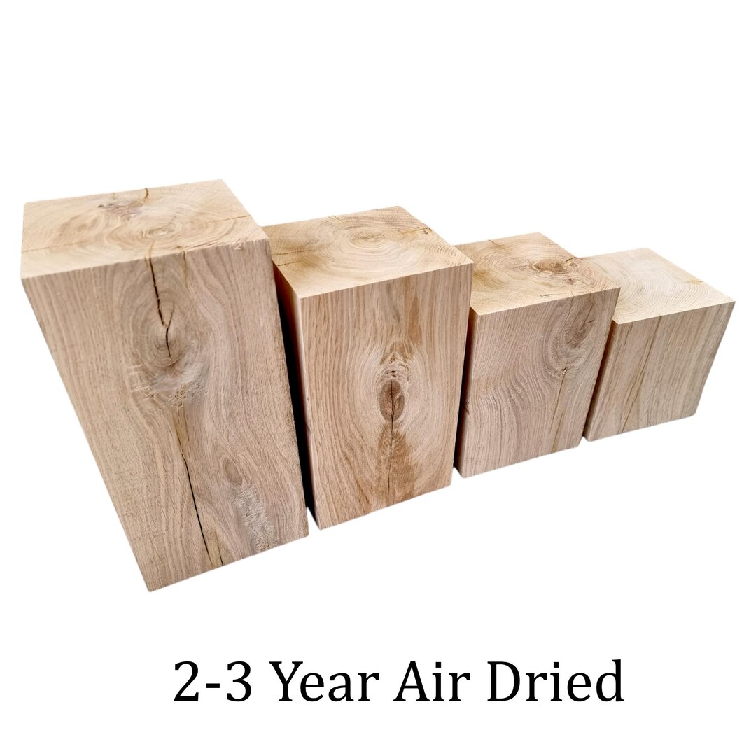 White Oak Blocks for DIY Projects, Air Dried Hardwood Door Stop Riser ...