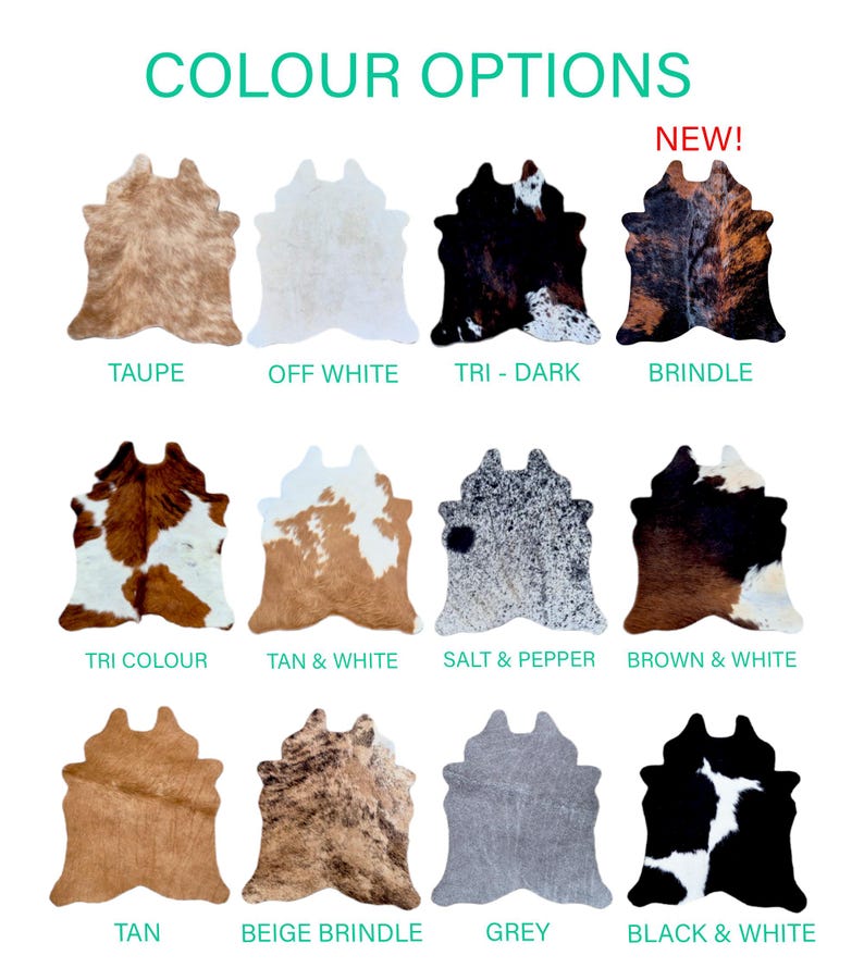 Genuine Cowhide Mini Rugs / Cowhide Mats / Cowhide Table Center Piece ...