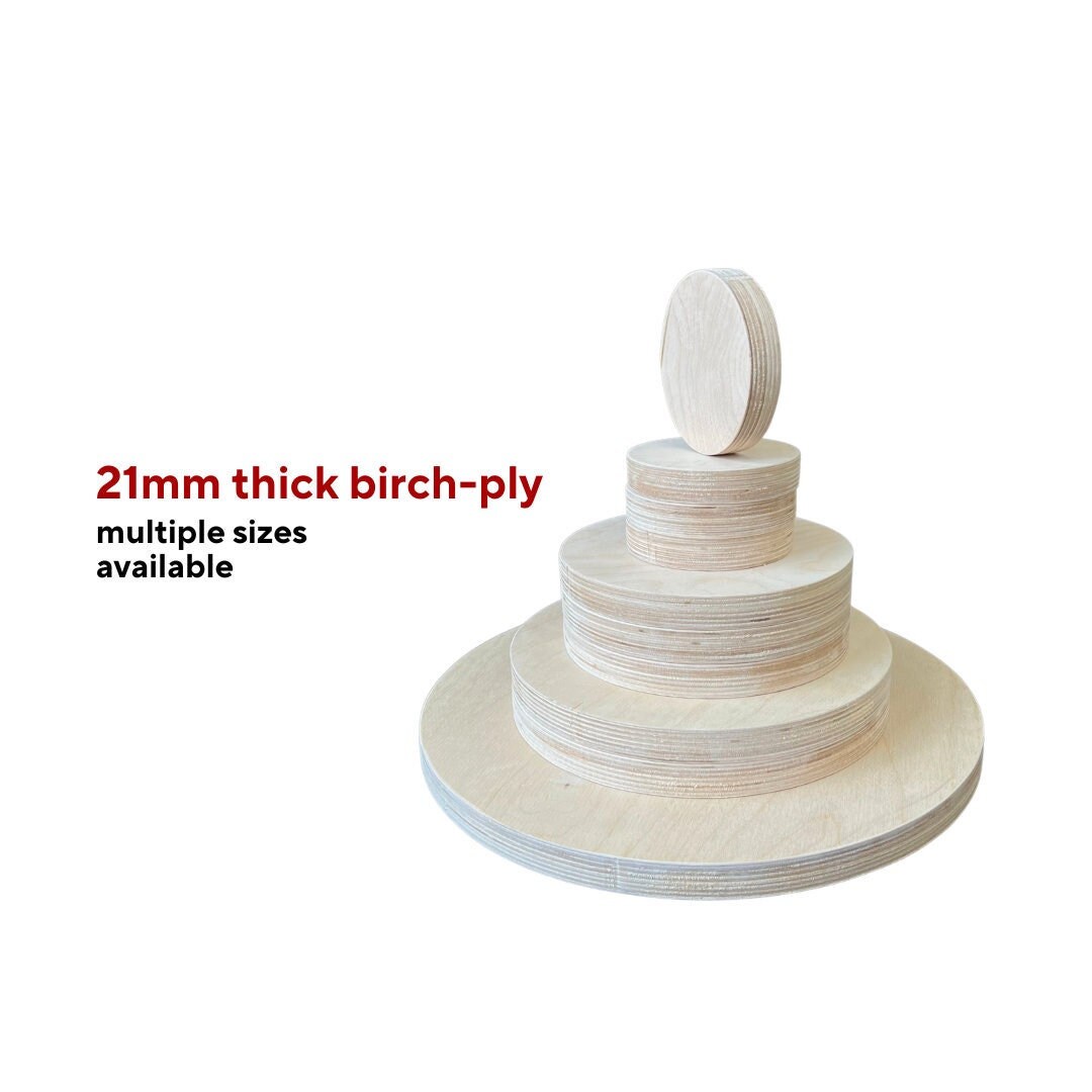 Wooden Circles - Precut Using CNC - Circular BIRCH Plywood -21mm (3/4 ...