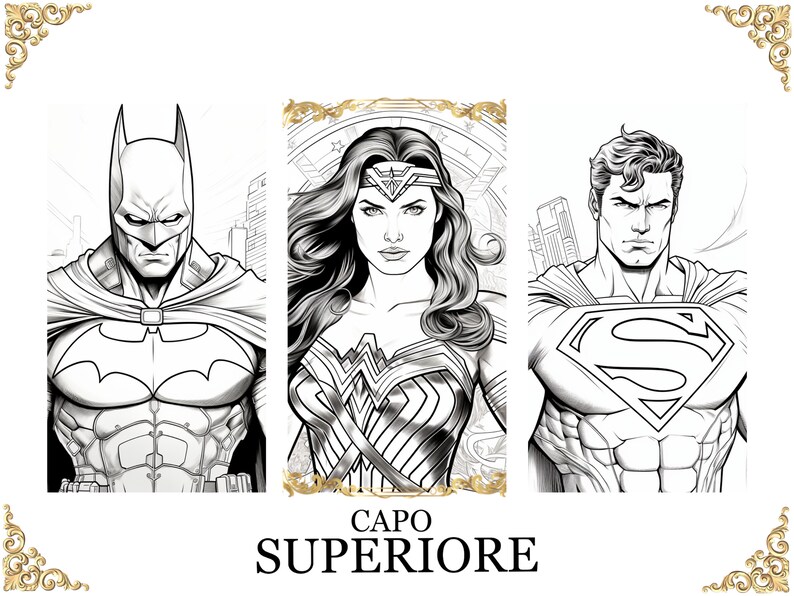 18 Heroes Princess Cartoon Collection Coloring Page Adults - Etsy