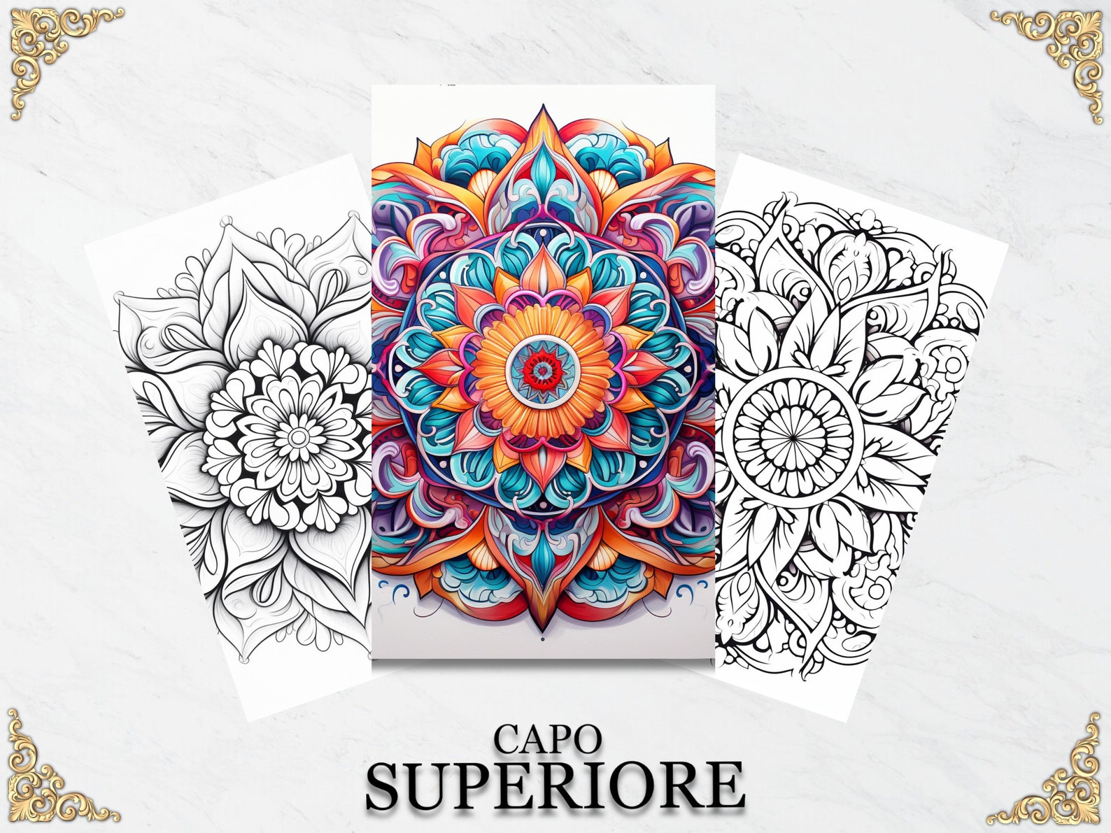 18 Mandala Coloring Page, Adults + Kids - Instant Download - Coloring ...