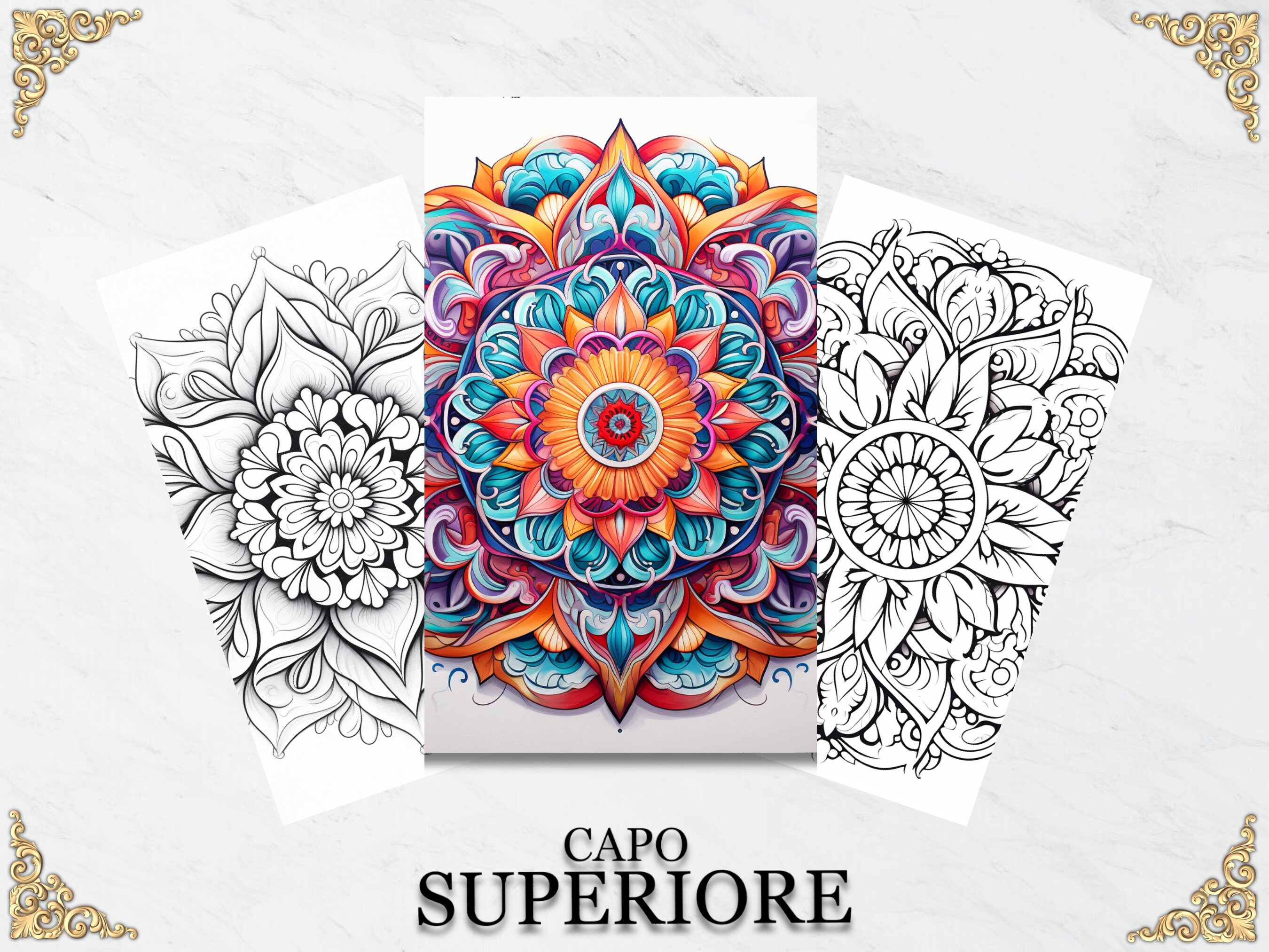 18 Mandala Coloring Page, Adults + Kids - Instant Download - Coloring ...