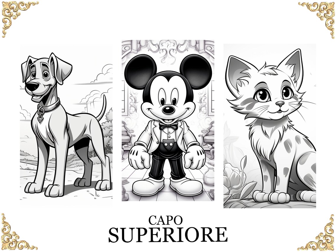 18 Heroes Princess Cartoon Collection Coloring Page Adults - Etsy