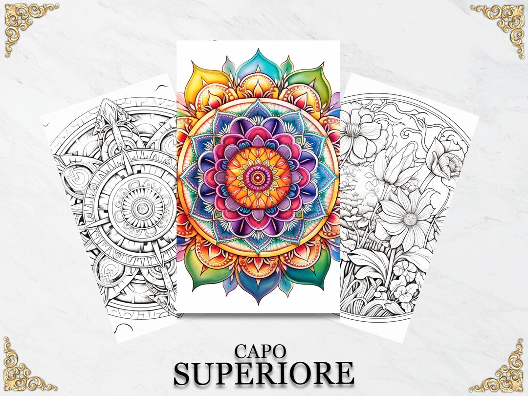 18 Mandala Coloring Page, Adults + Kids - Instant Download - Coloring ...