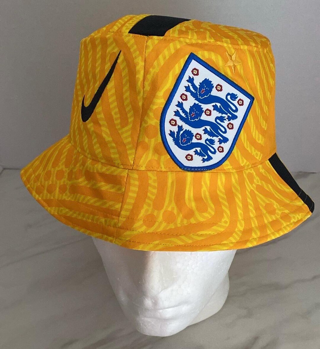 England Euro 2021 Upcycled Classic Football Shirt Bucket Hat - Etsy