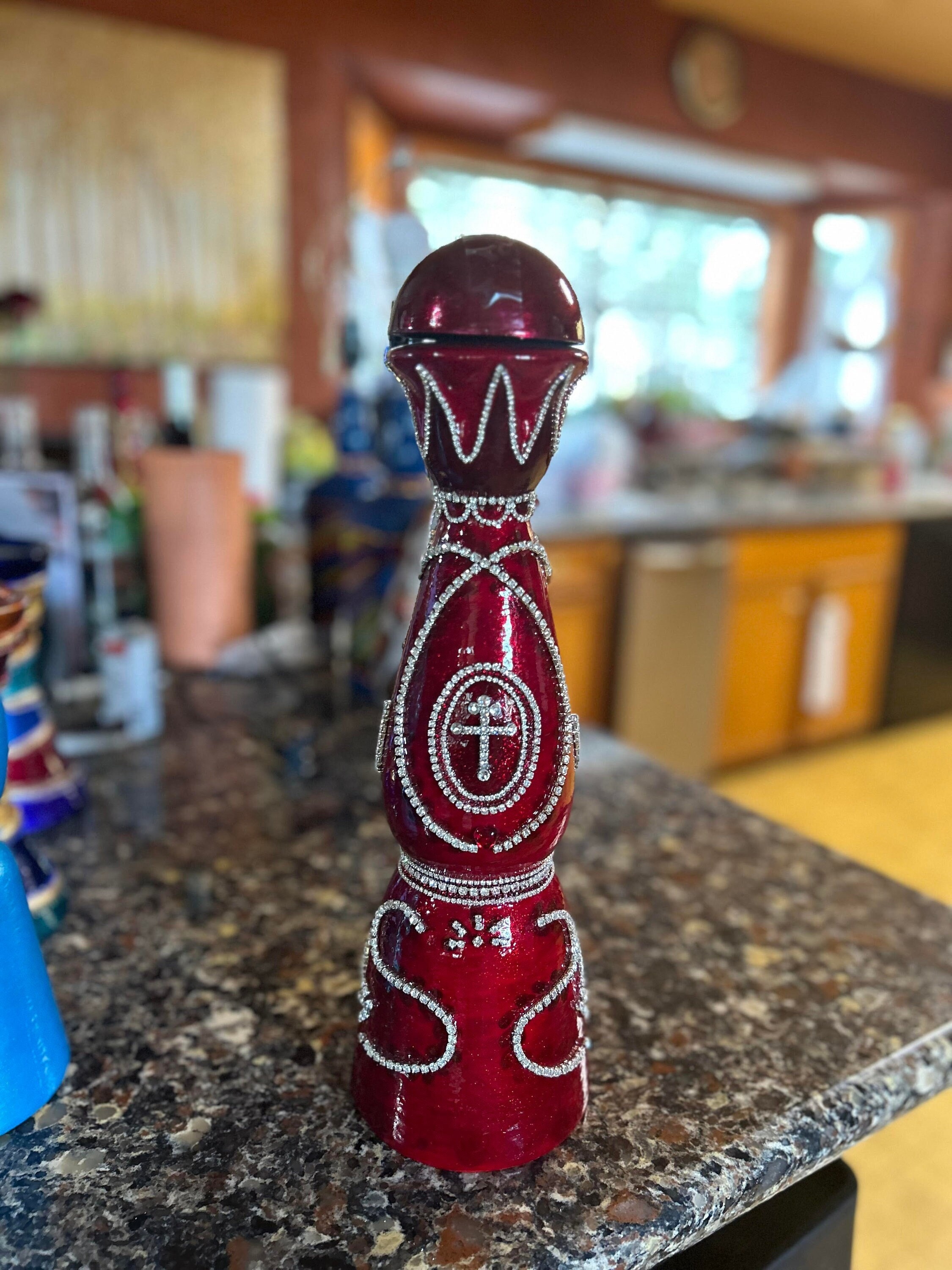 Red Hand Painted Clase Azul Bottle. - Etsy Canada