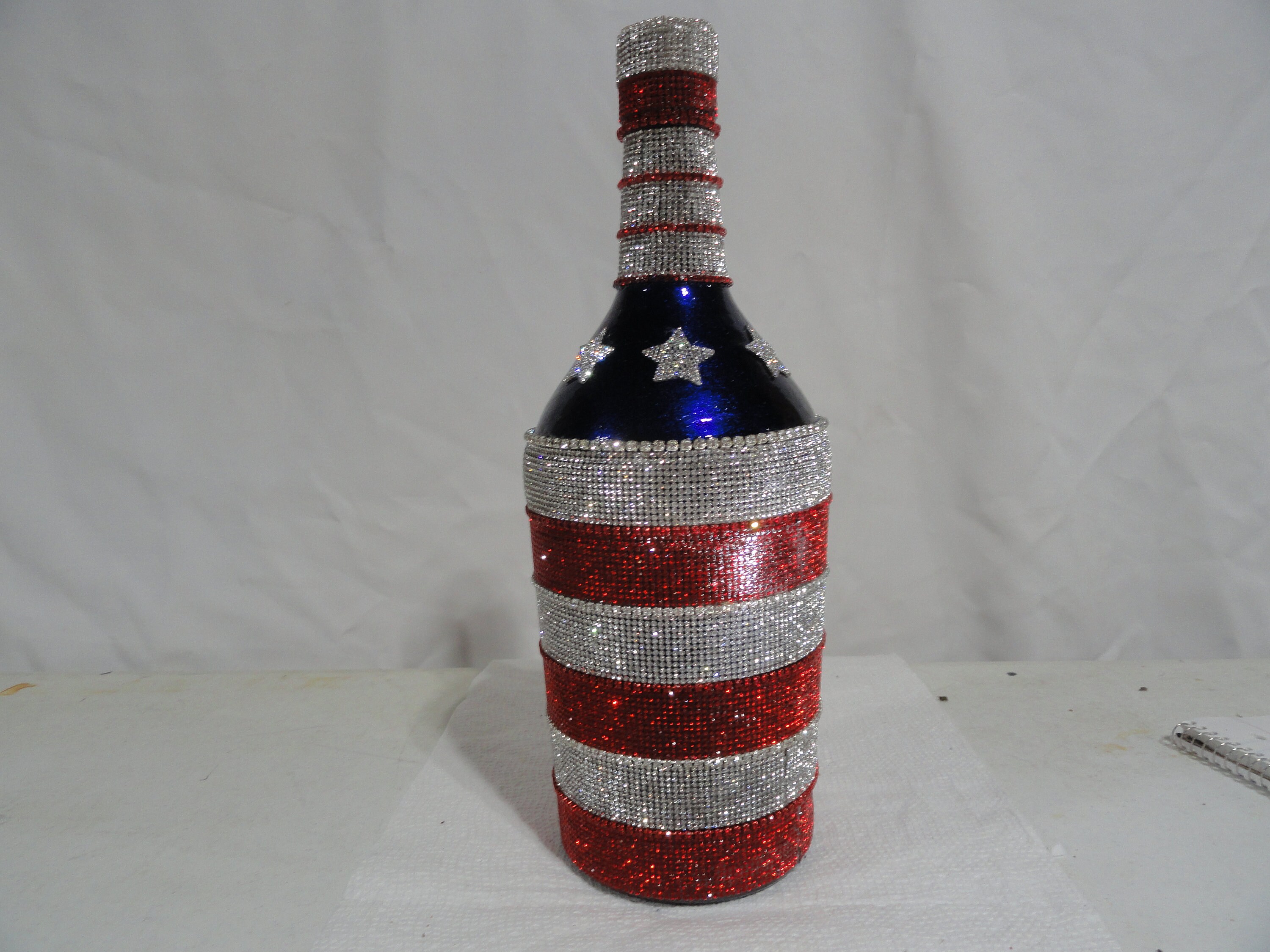 Hand Decorated Stars and Stripes Liquor Bottle (empty) - Etsy