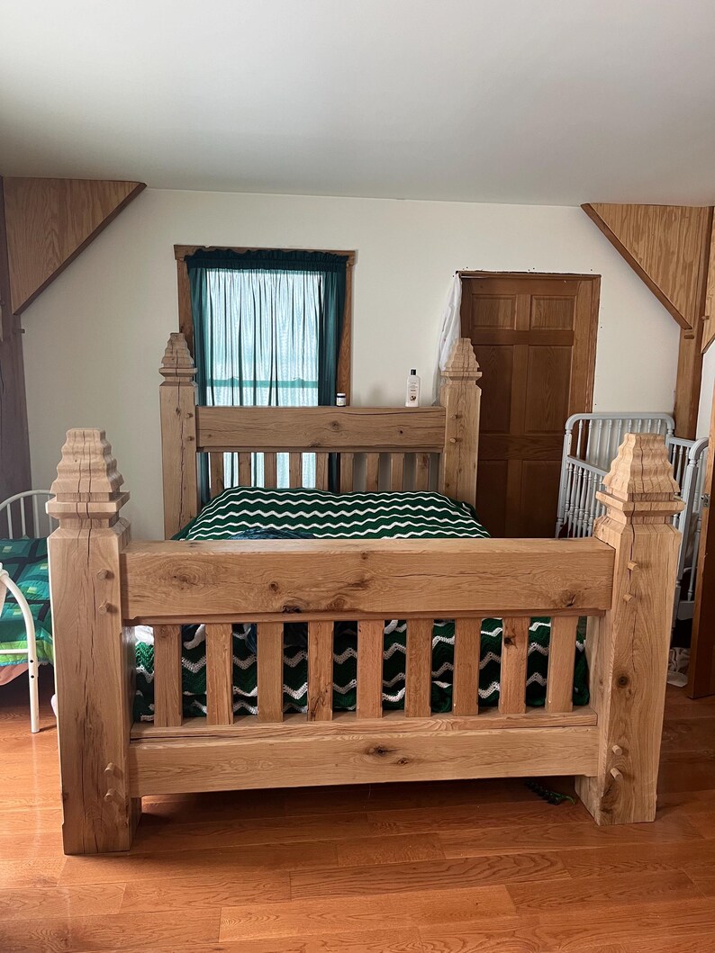 Oak Timber Frame Bed - Etsy