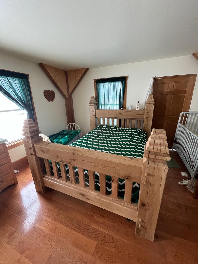 Oak Timber Frame Bed - Etsy