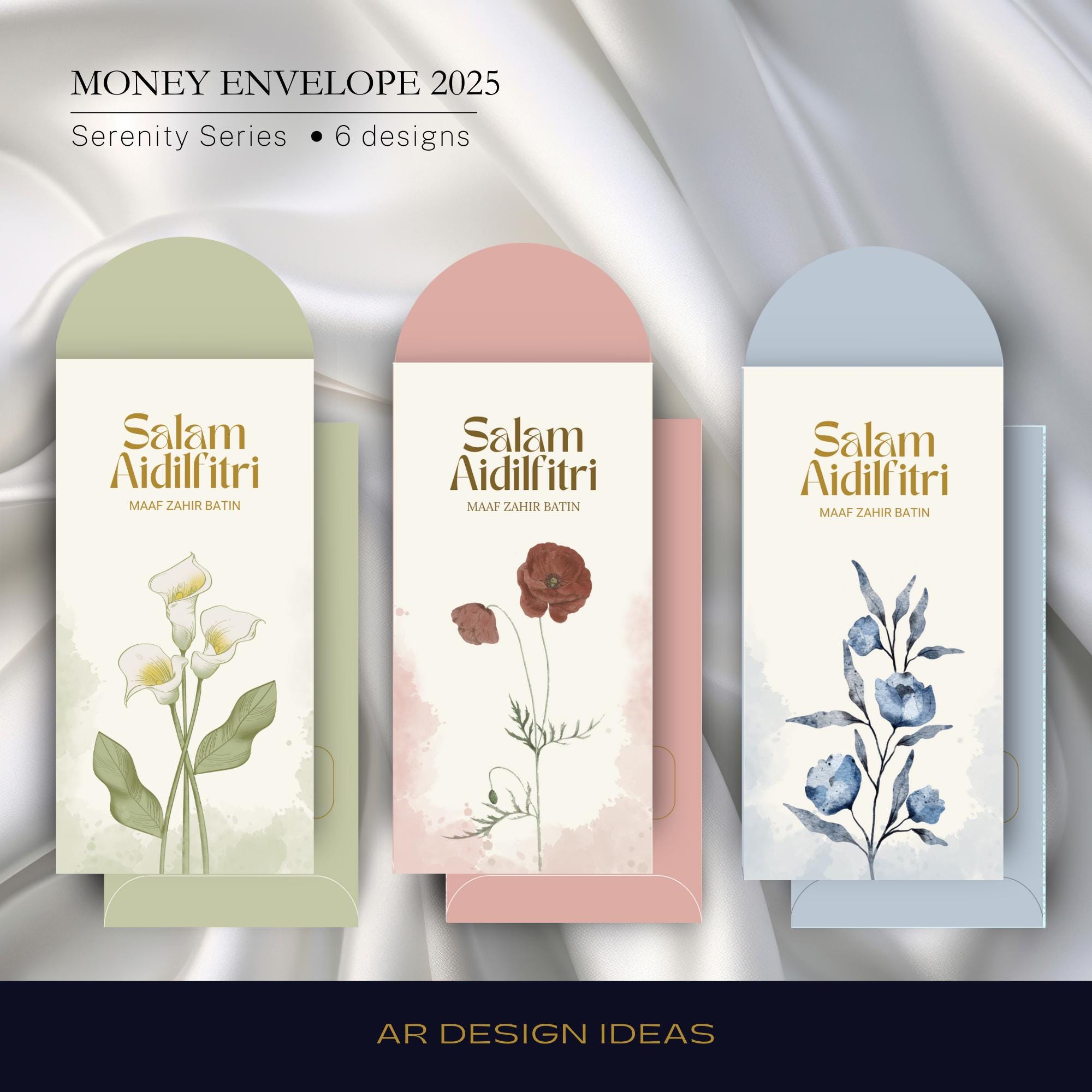 Customizable Eid Money Envelope, Hari Raya Envelope Template, Printable ...