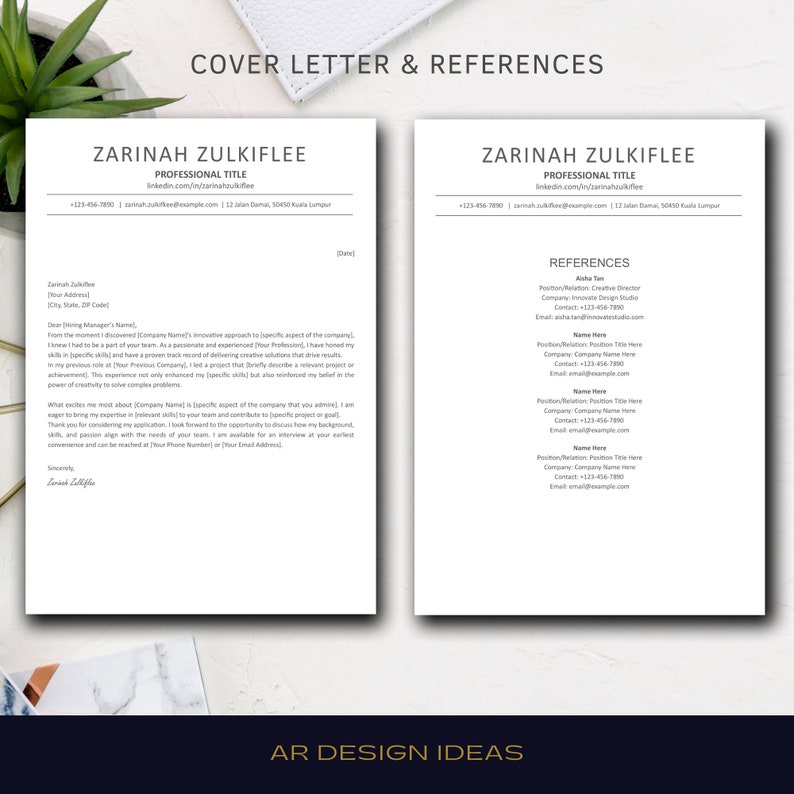 Editable ATS Optimized Professional Resume Template. Customizable ATS ...