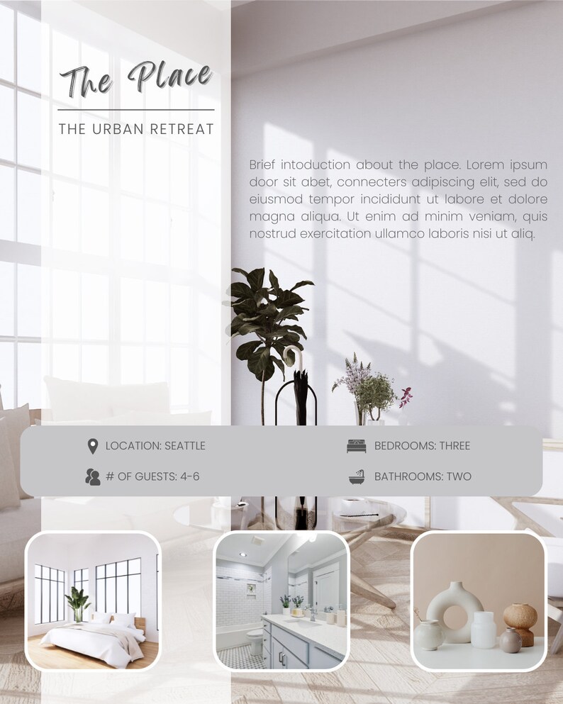 Editable Airbnb Flyer Design Templates - Customizable Vacation Rental ...