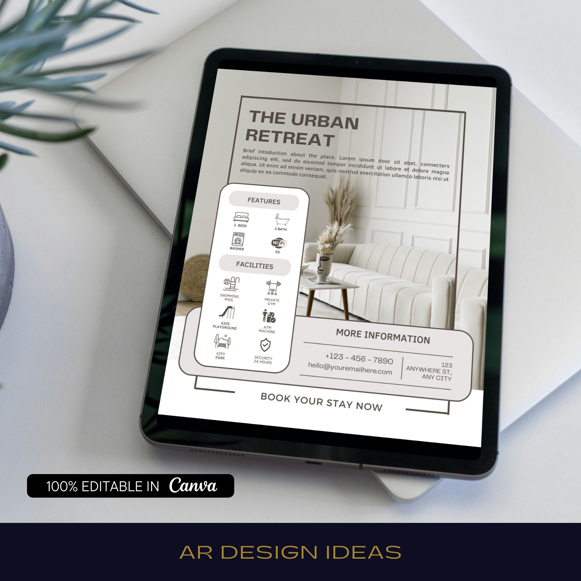 Editable Short Term Rental Flyer Templates - Customizable Vacation ...