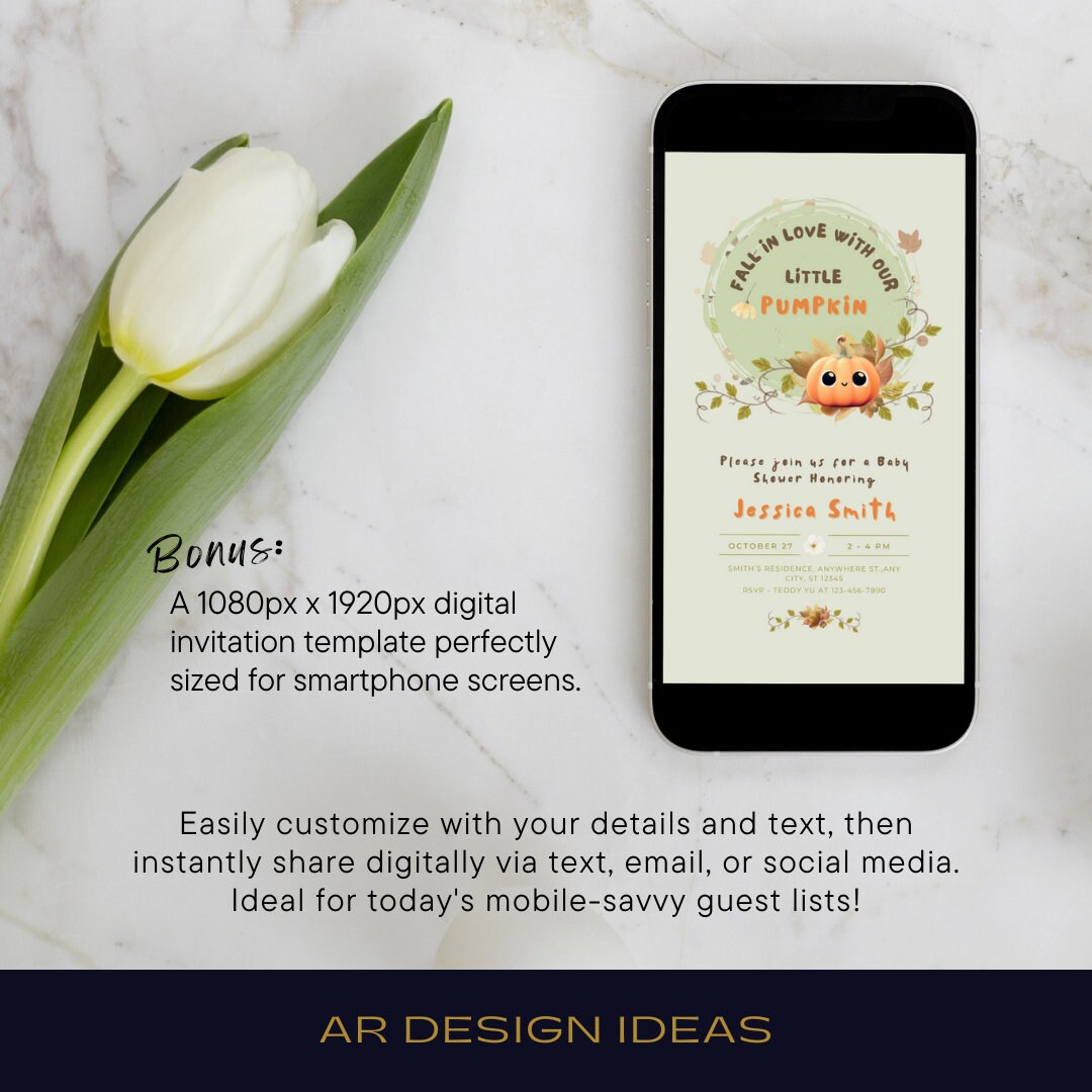 Editable Fall Baby Shower Invitations. Woodland Autumn Theme. - Etsy