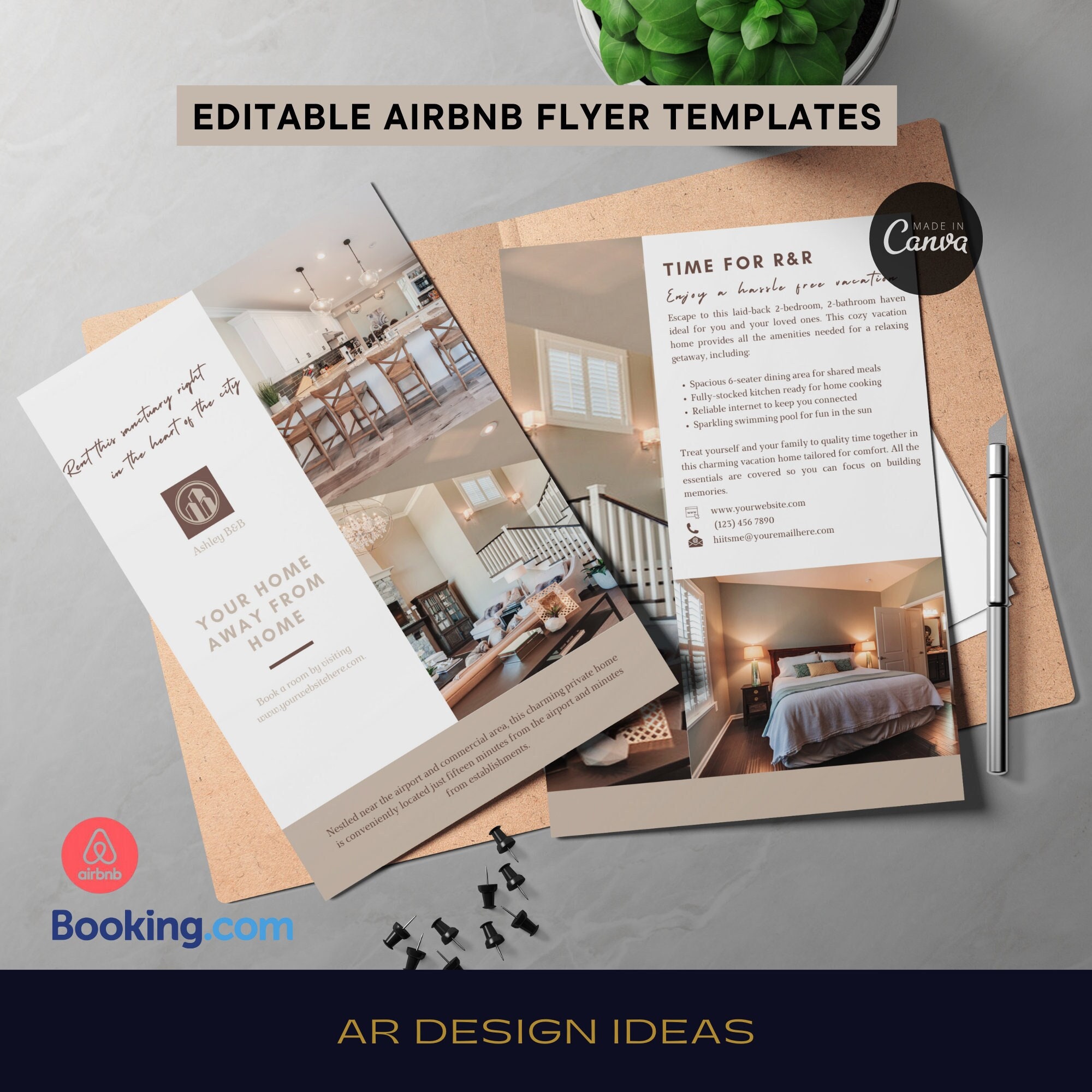 Airbnb Flyer Templates - Customizable Vacation Rental Marketing Flyers ...
