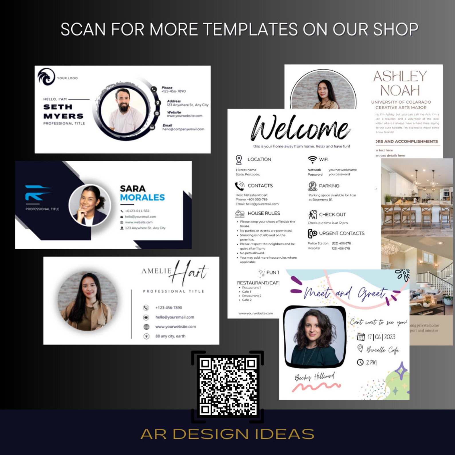 Editable Scan to Pay Sign Editable Canva Template QR Code - Etsy