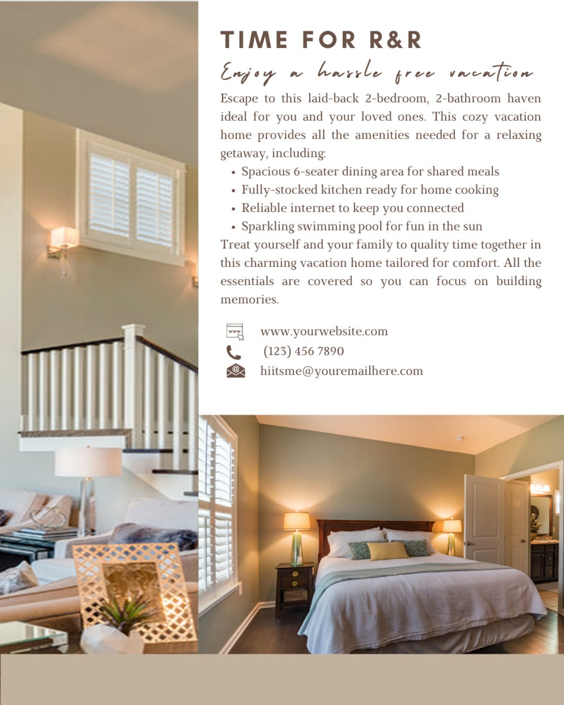 Airbnb Flyer Templates - Customizable Vacation Rental Marketing Flyers ...