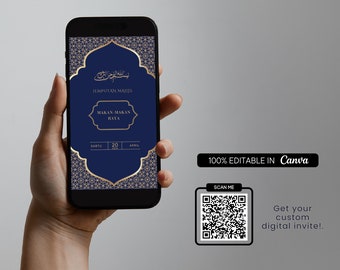 Customizable Rumah Terbuka E-invite. Editable Eid Party Digital ...