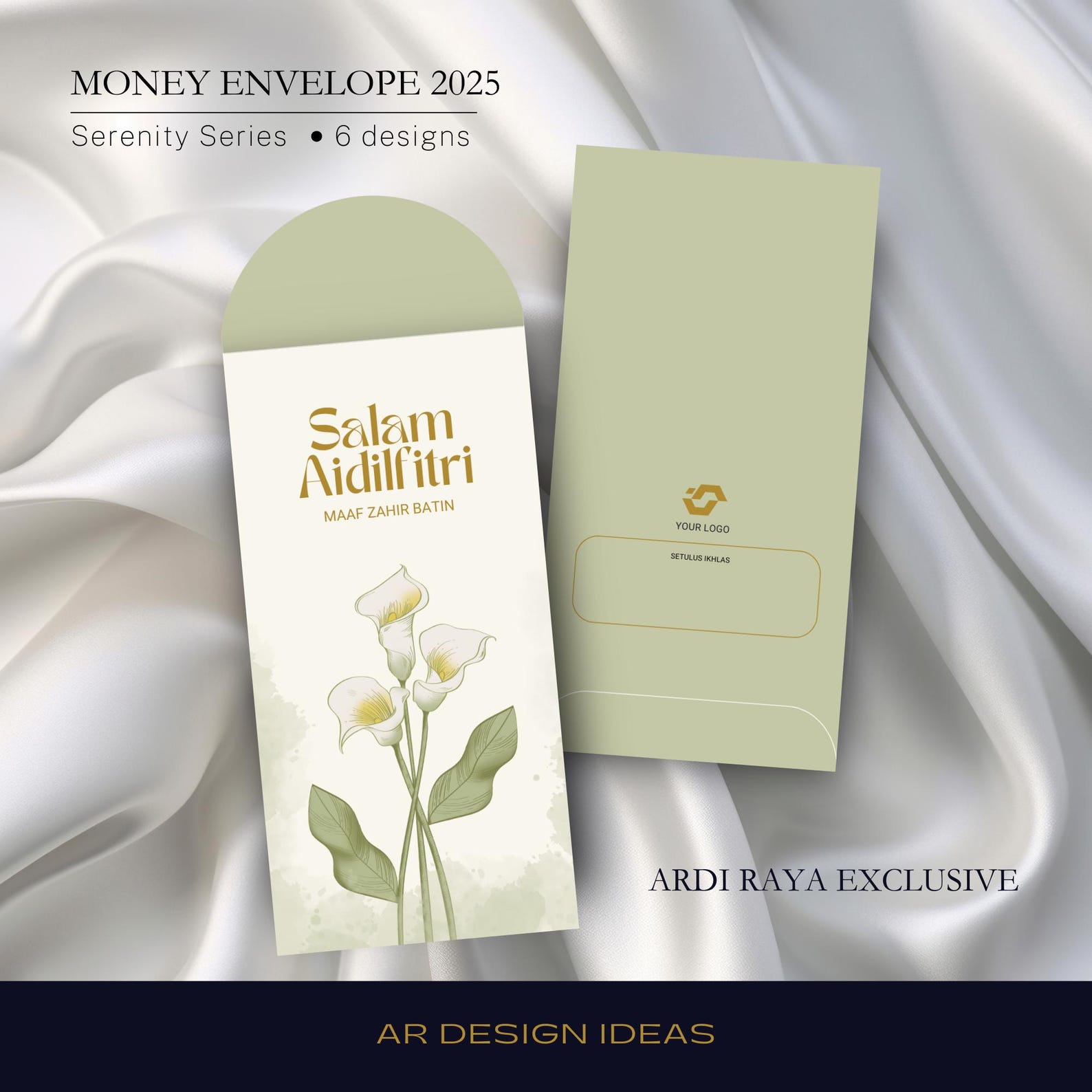 Customizable Eid Money Envelope, Hari Raya Envelope Template, Printable ...