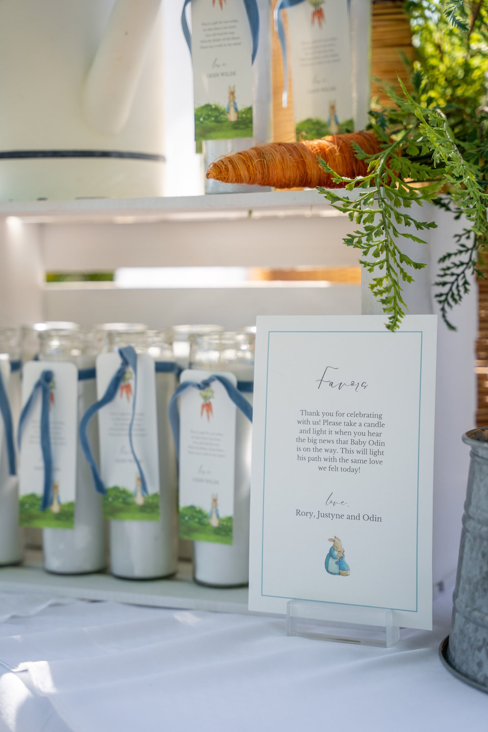 Vintage Peter Rabbit Inspired Baby Shower Favor Table Signage ...