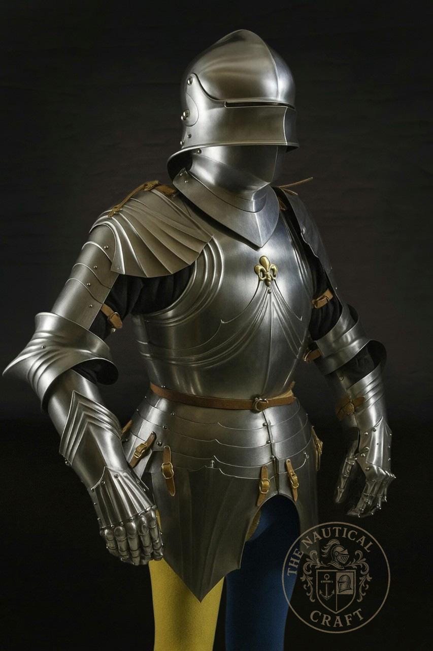 Handmade German Gothic Knight Armor: Full Medieval Steel Suit - Etsy