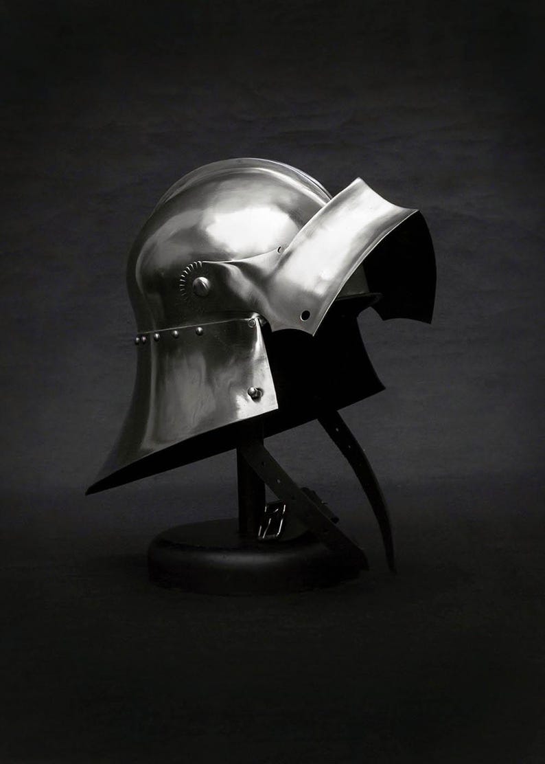 Handmade German Sallet Helmet: 15th Century Knight Armor, LARP SCA - Etsy