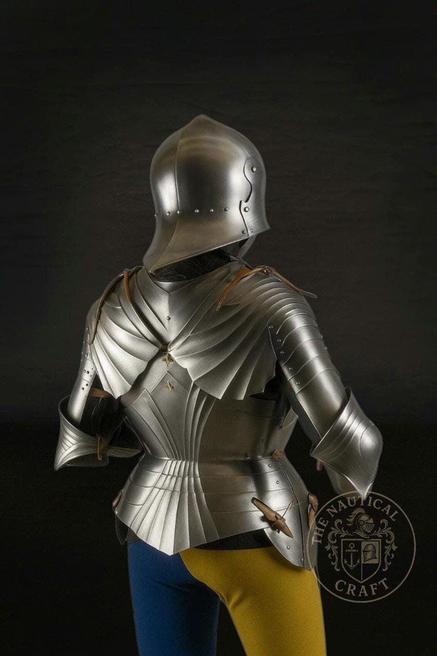 Handmade German Gothic Knight Armor: Full Medieval Steel Suit - Etsy UK