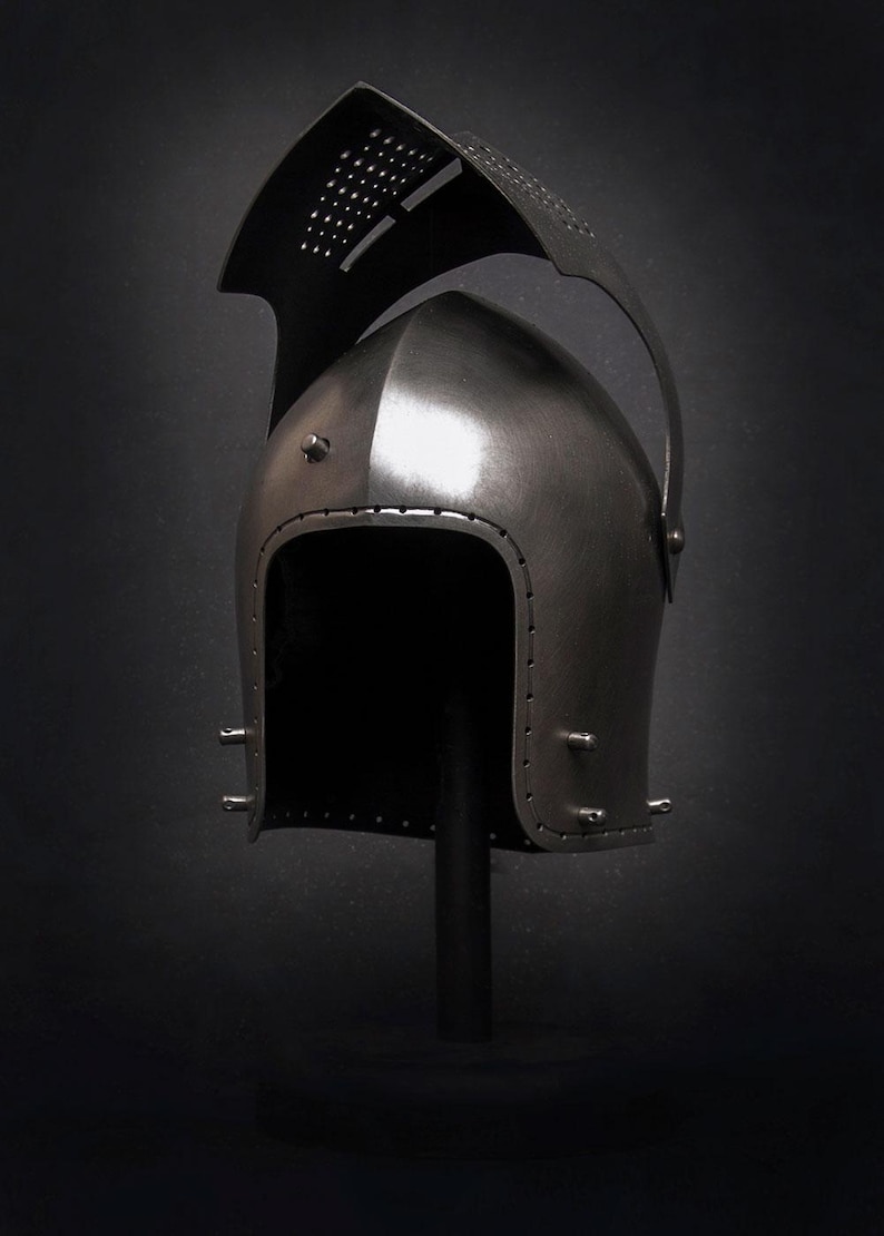 Spoleto Bascinet Helmet: Medieval Combat-ready SCA Buhurt Armor - Etsy