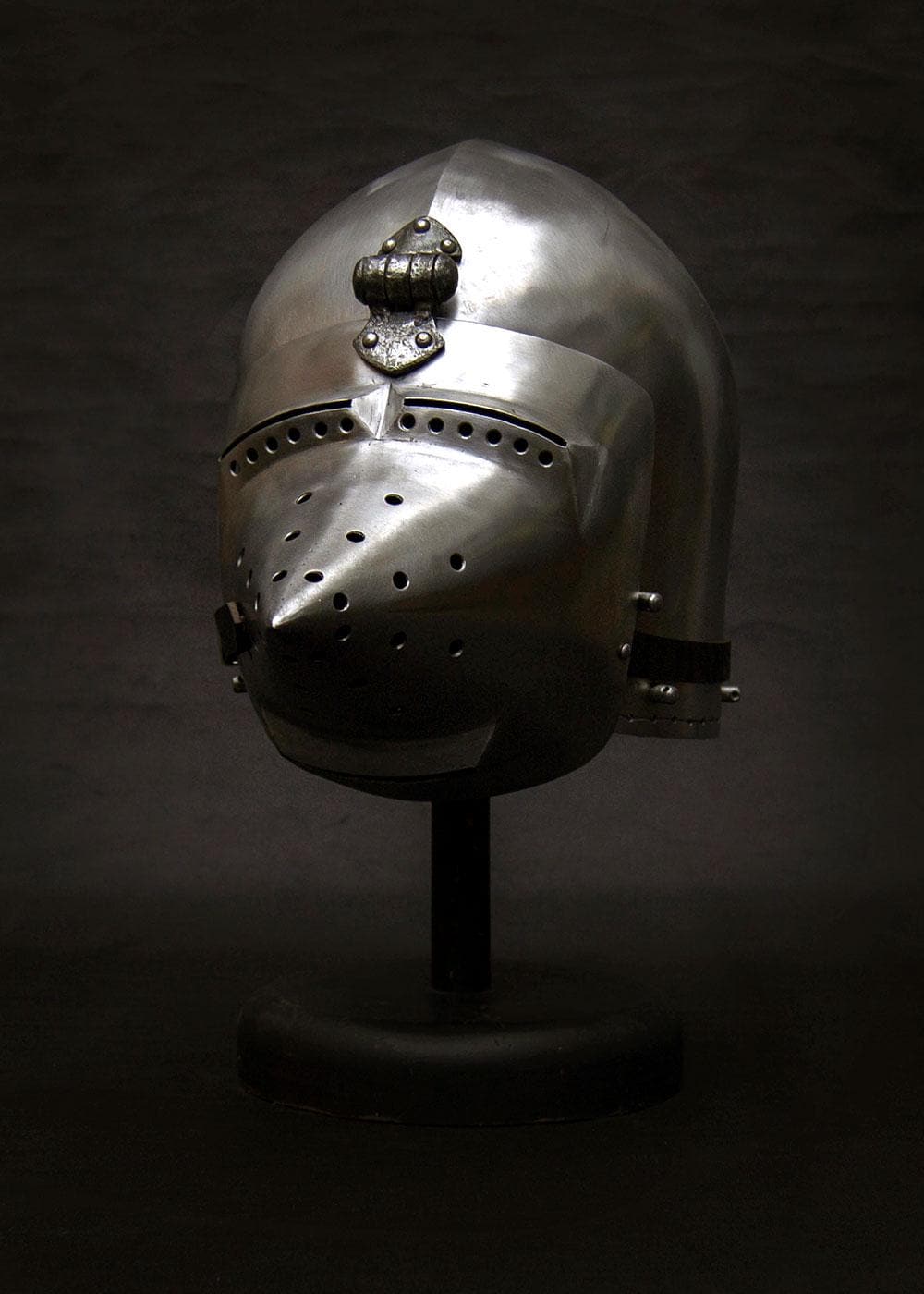 Medieval Pigface Bascinet Helmet With Aventail - Knight Hounskull ...