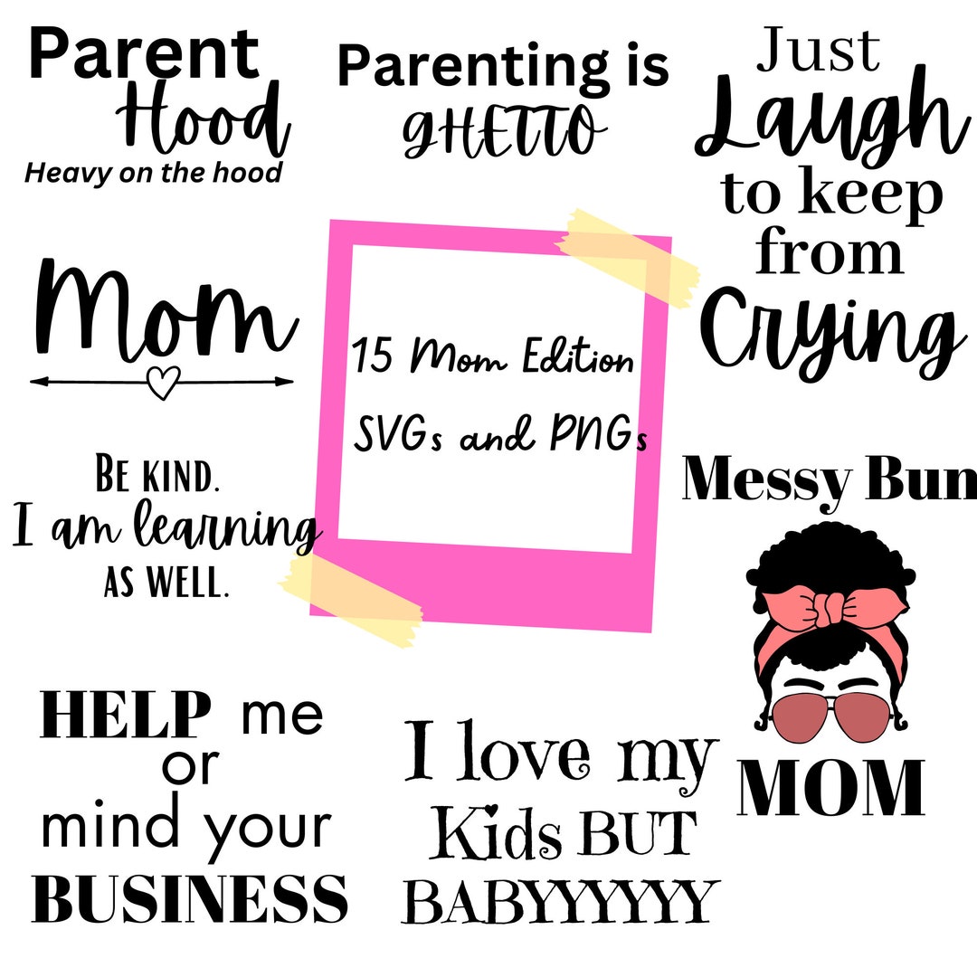 MOM SVG Bundles, Pngs, Transparent Background, Instant Download - Etsy