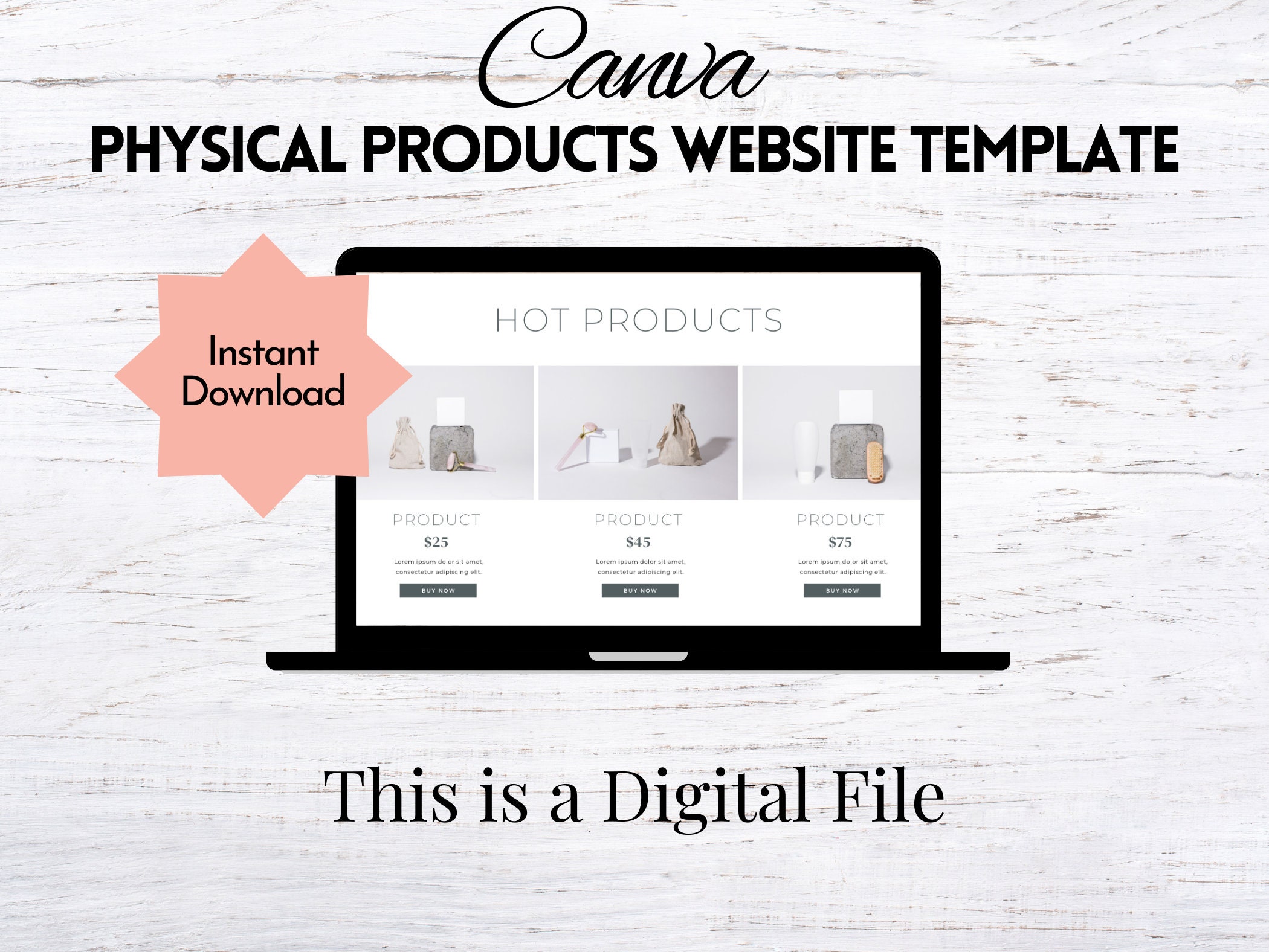 Physical Products Canva Website Template Real Estate Agent Website Canva Website Template ...