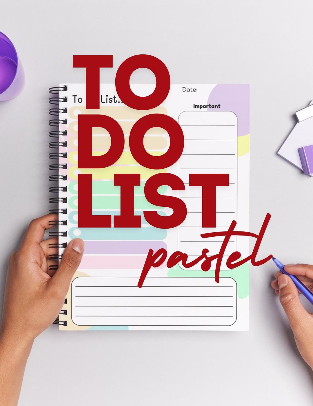 Simple Printable Pastel Color To-do-list, Printable Document, Cute to ...