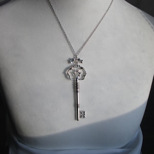 Secret Key & Bow Stainless Steel Chain Necklace - Etsy