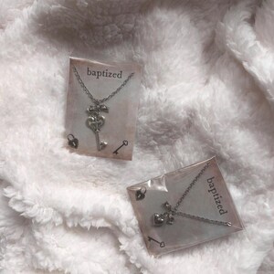 Ribboned Secret Key Necklace - Etsy