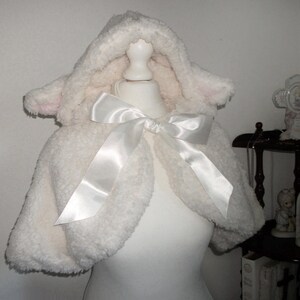 Little Lamb Hooded Capelet - Soft Lamb Fur - Etsy