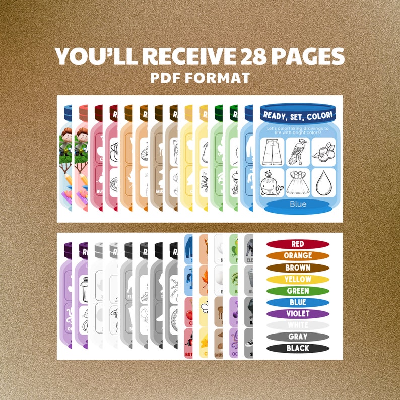 Color Matching Worksheets, Sorting Colors in Jars, Color Sorting Velcro ...