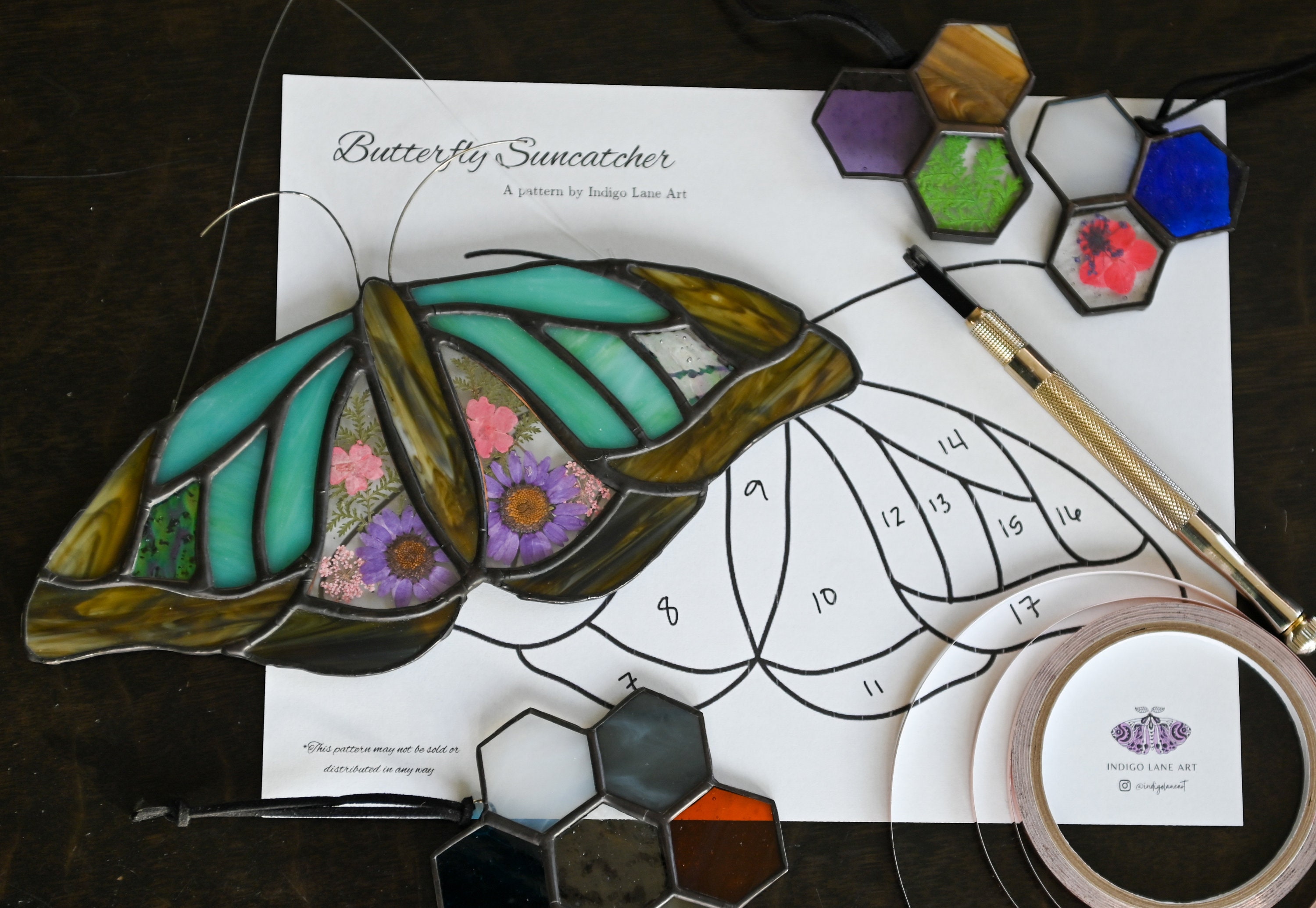 Butterfly Stained Glass Pattern - Etsy